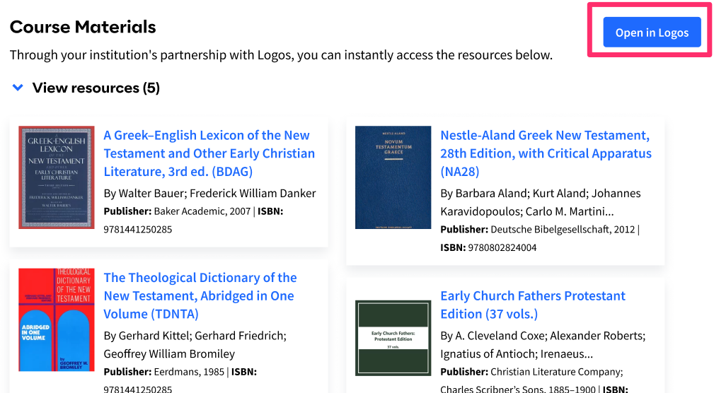 Inclusive Access: How to Access Your Textbooks – Logos Help Center