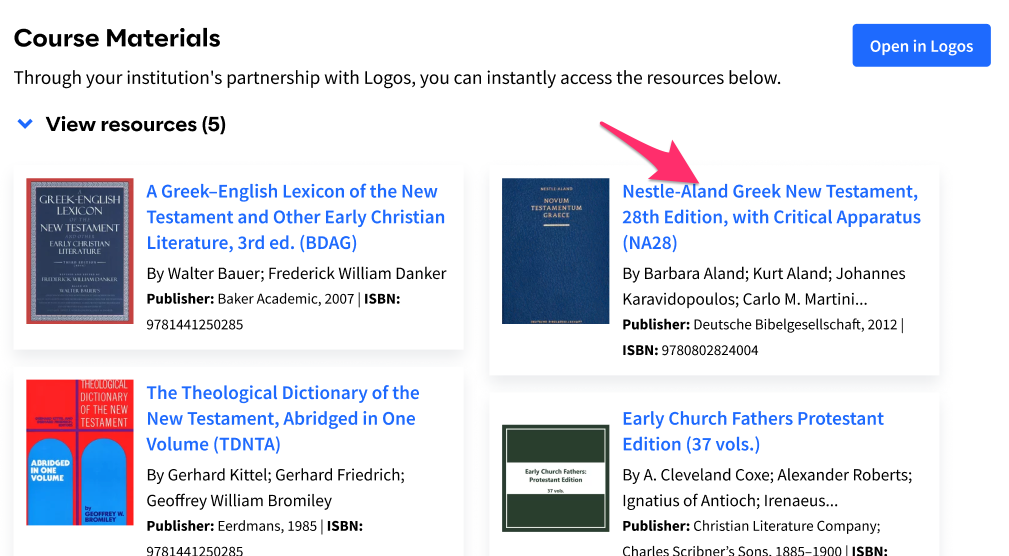 Inclusive Access: How to Access Your Textbooks – Logos Help Center