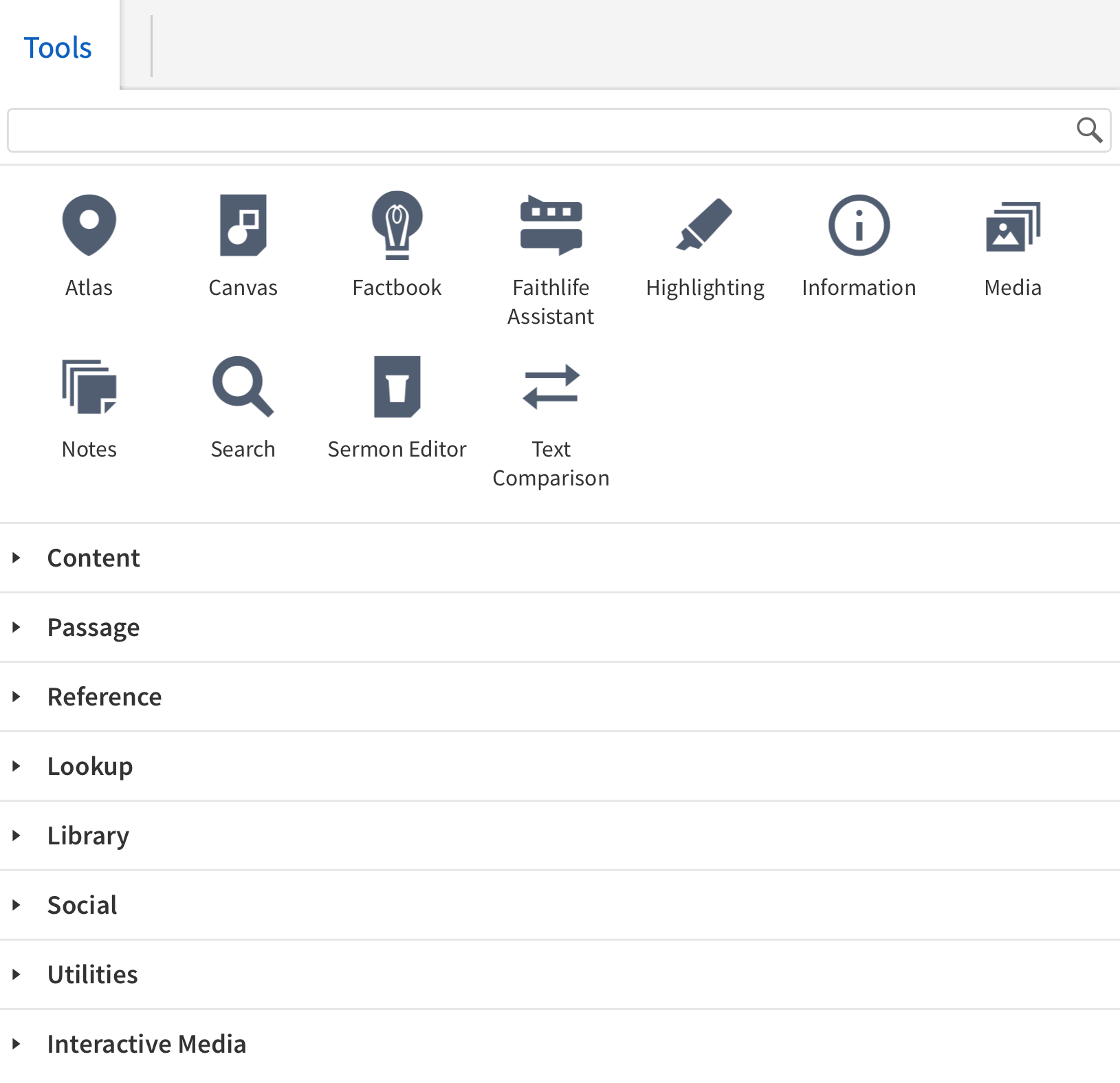 Toolbar & Navigation – Logos Help Center