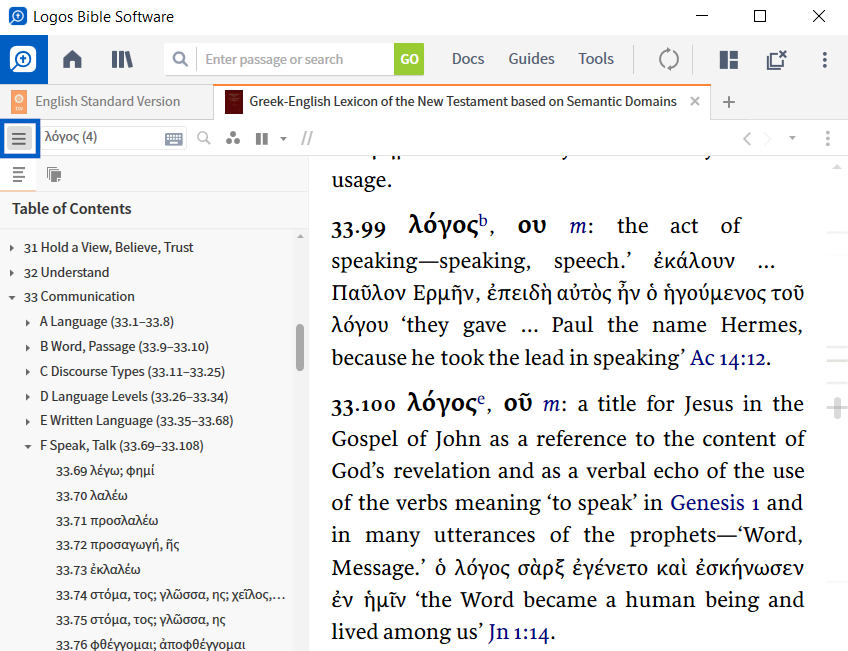Semantic Domains – Logos Help Center