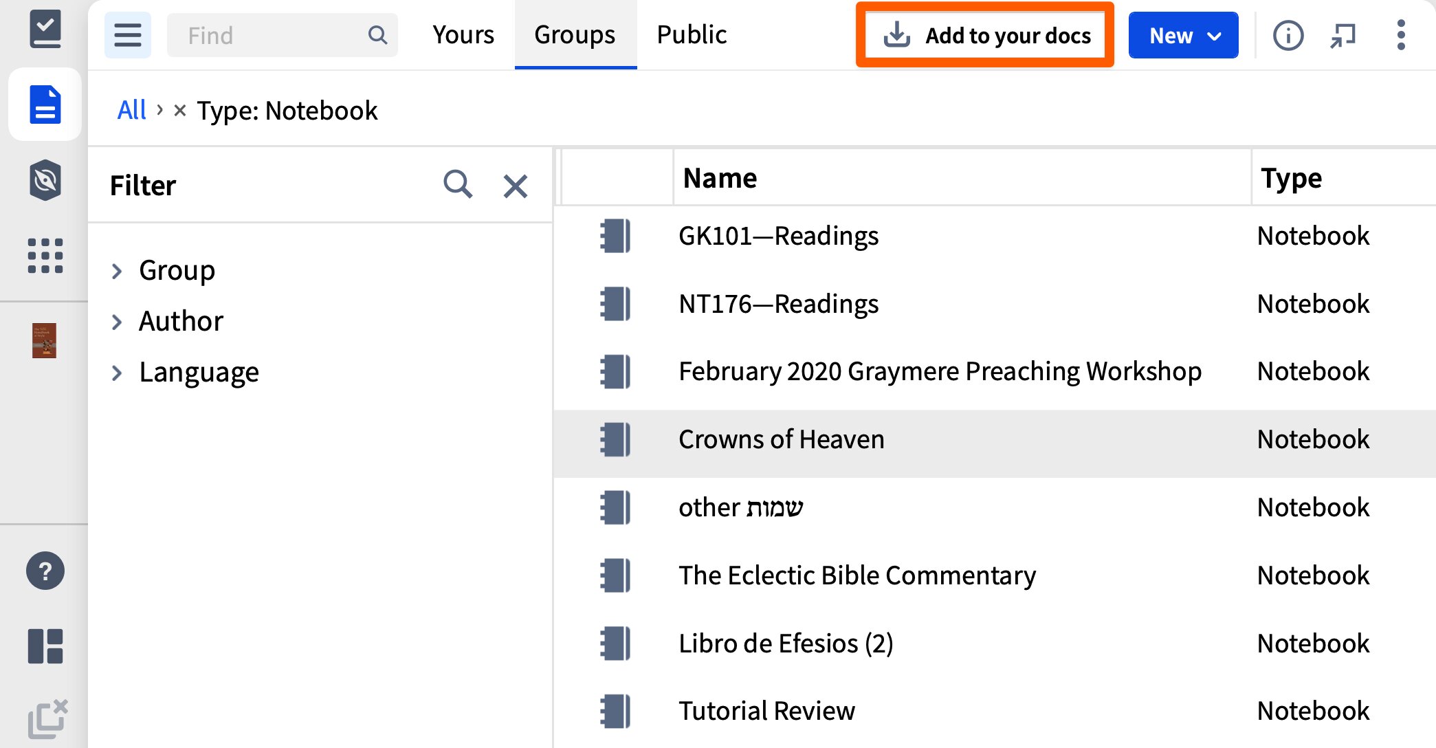 Sharing and Collaborating on a Notebook – Logos Help Center