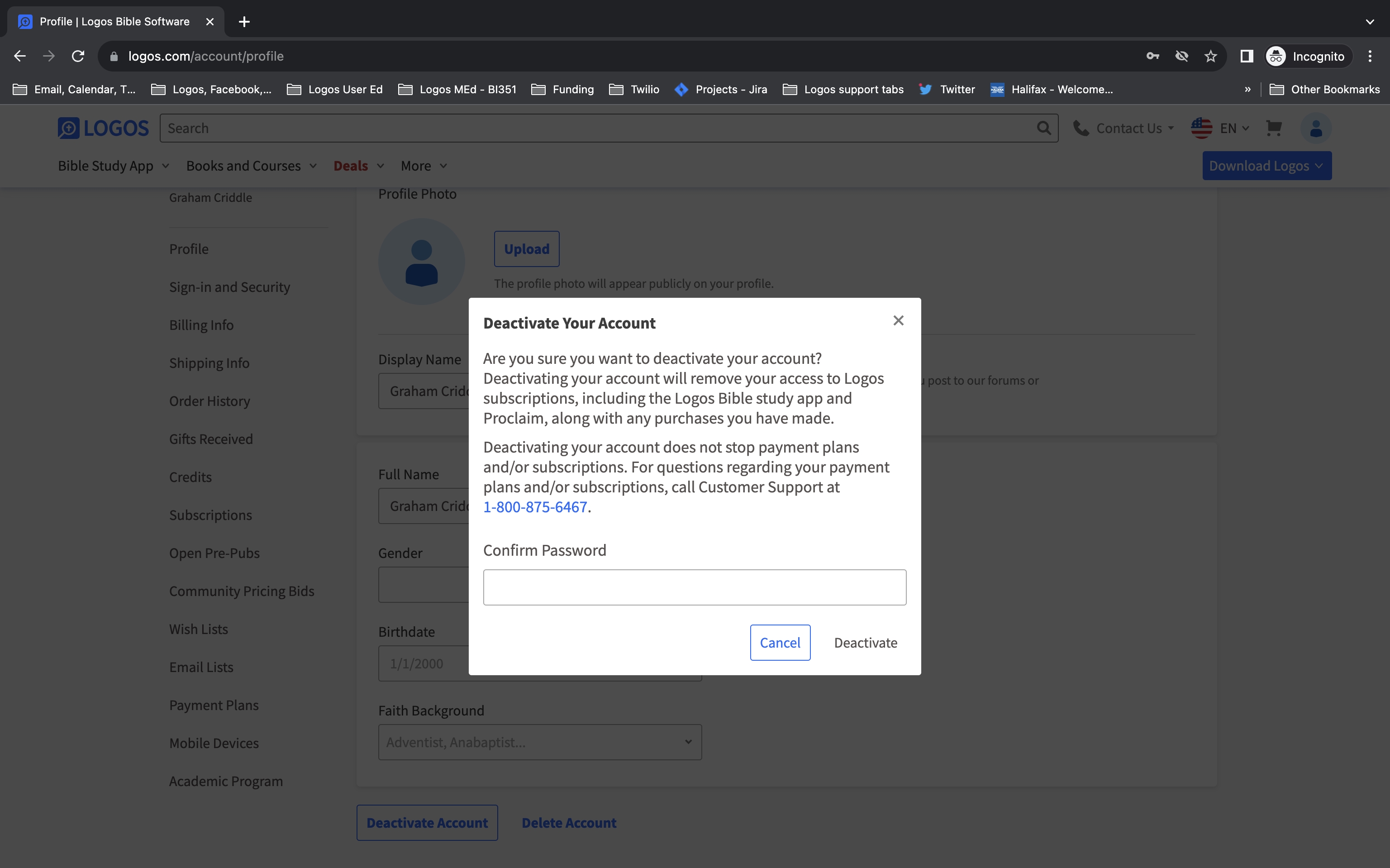 Delete Your Logos Account – Logos Help Center