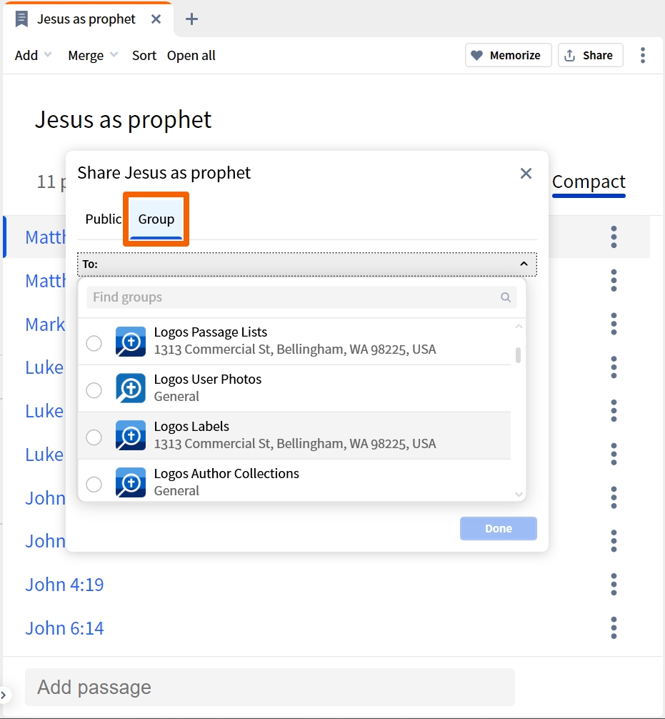 How can I share a Logos document? – Logos Help Center