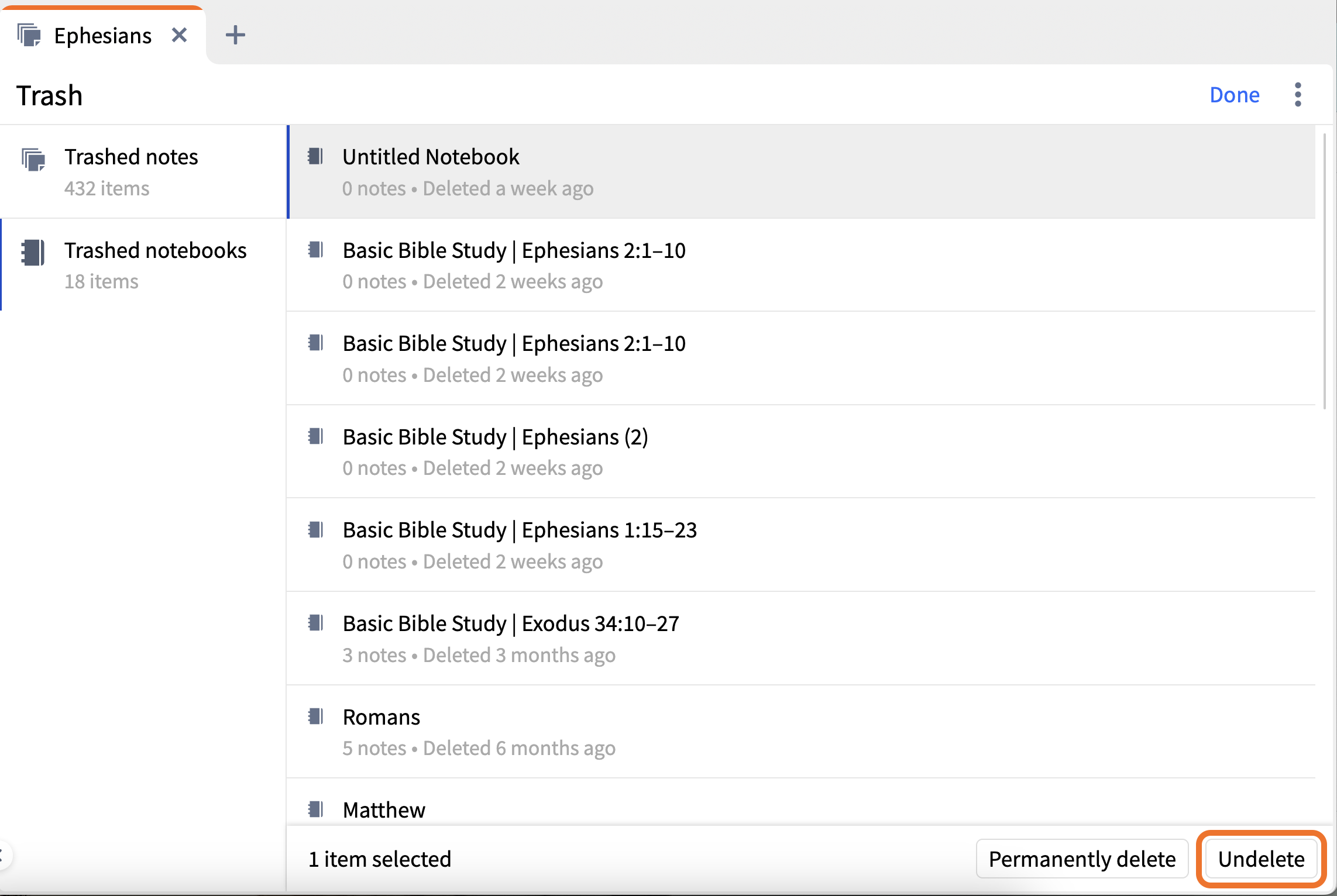 Organize Your Notes with Notebooks – Logos Help Center