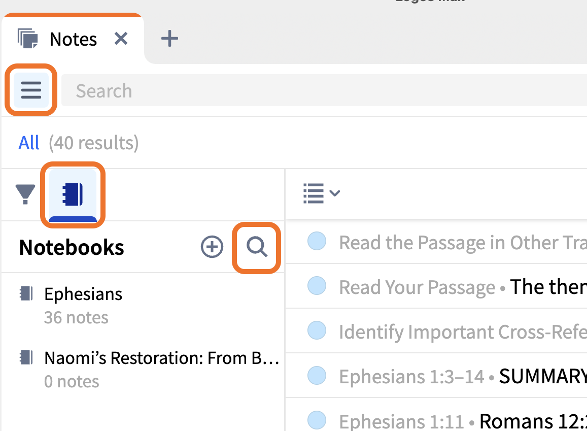 Organize Your Notes with Notebooks – Logos Help Center