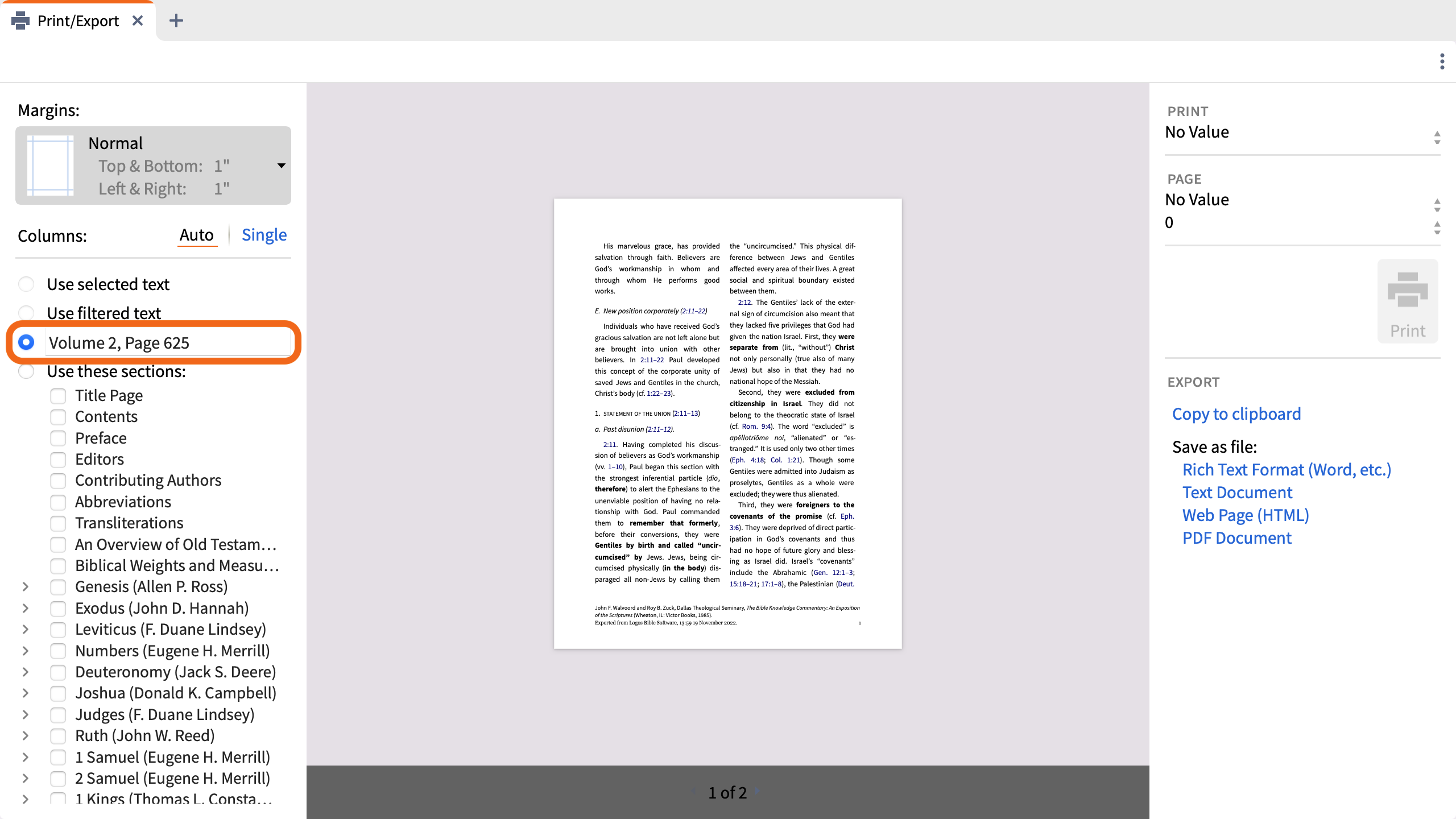 How Can I Print/Export Content from Logos? – Logos Help Center