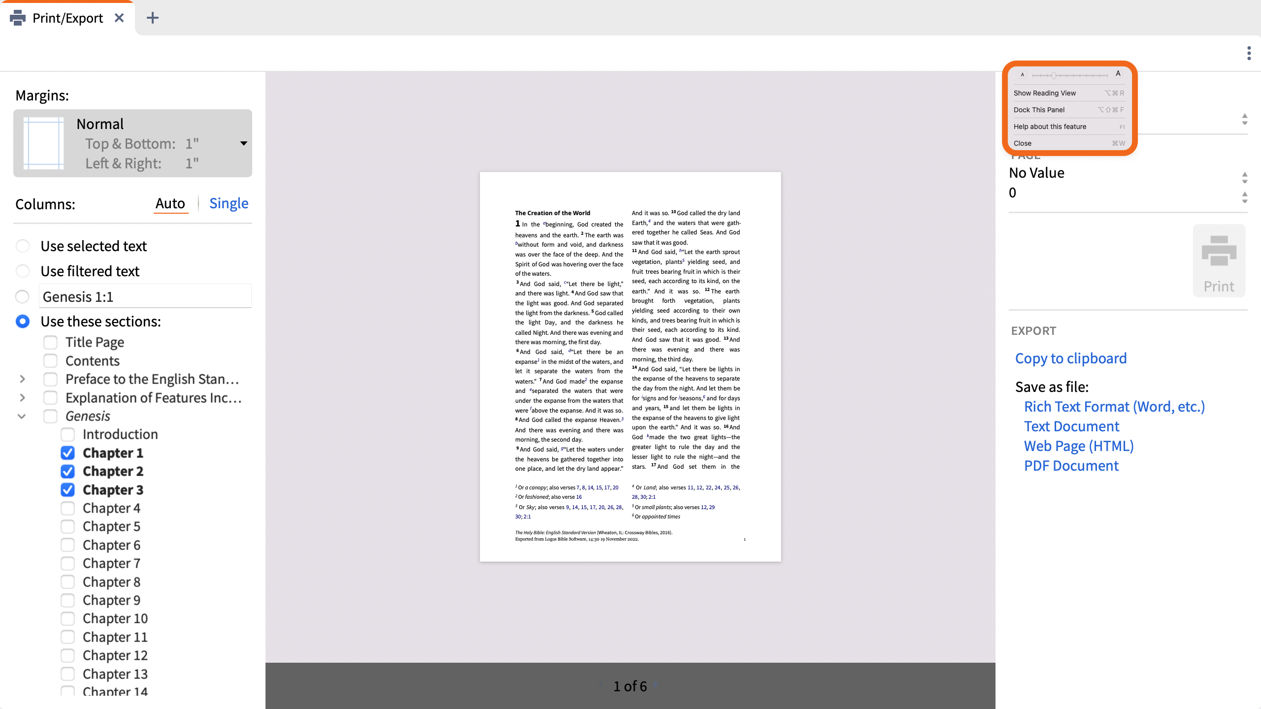 How Can I Print/Export Content from Logos? – Logos Help Center