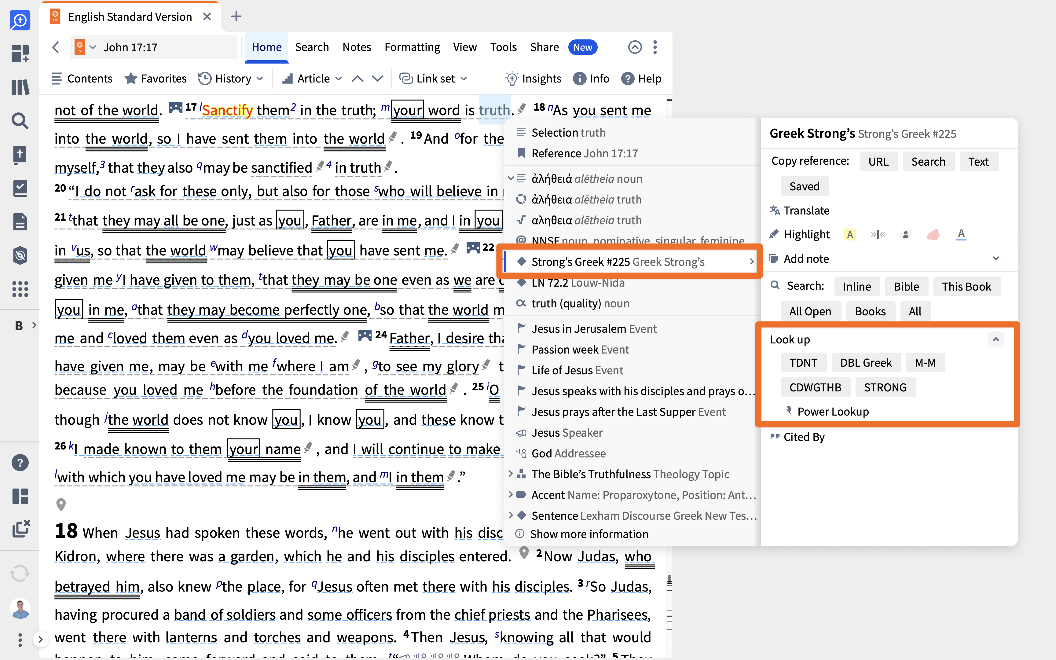 How to Access Strong's Numbers – Logos Help Center